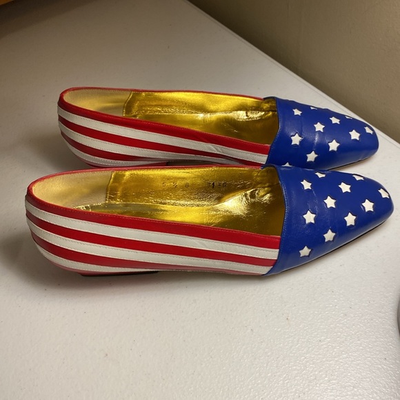 Zalo | Shoes | Zalo Womens Red White Blue American Flag Leather Shoes ...